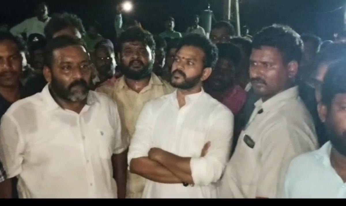 Tension prevails in Palasa over demolition of culvert; former MLA put under house arrest - The Hindu