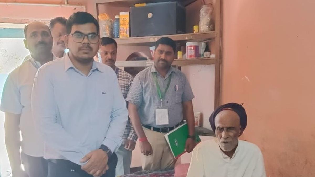 Centenarian votes from home in Ingali village of Belagavi district ...