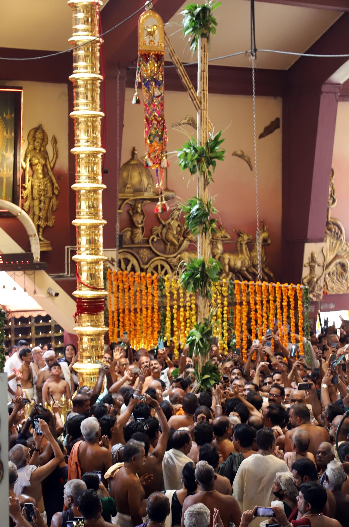 Thrissur Pooram festivities begin with flag hoisting ceremonies across ...