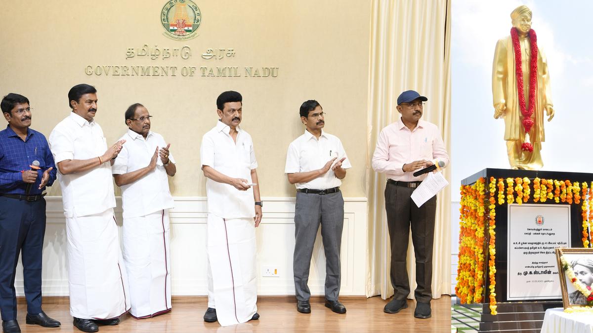 CM unveils statue of V.O. Chidambaram Pillai through video-conference ...