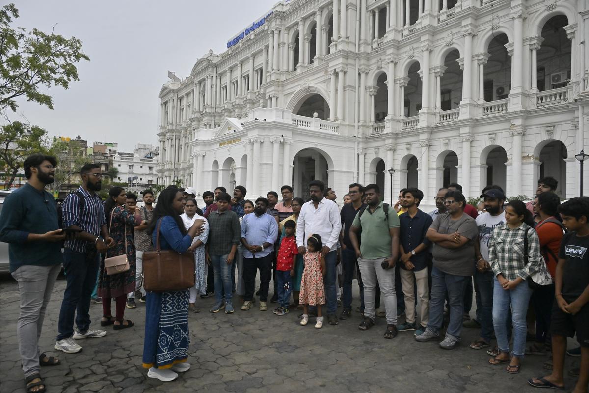 Visitors on a heritage walk at Ripon Buildings get a glimpse of the 111 ...