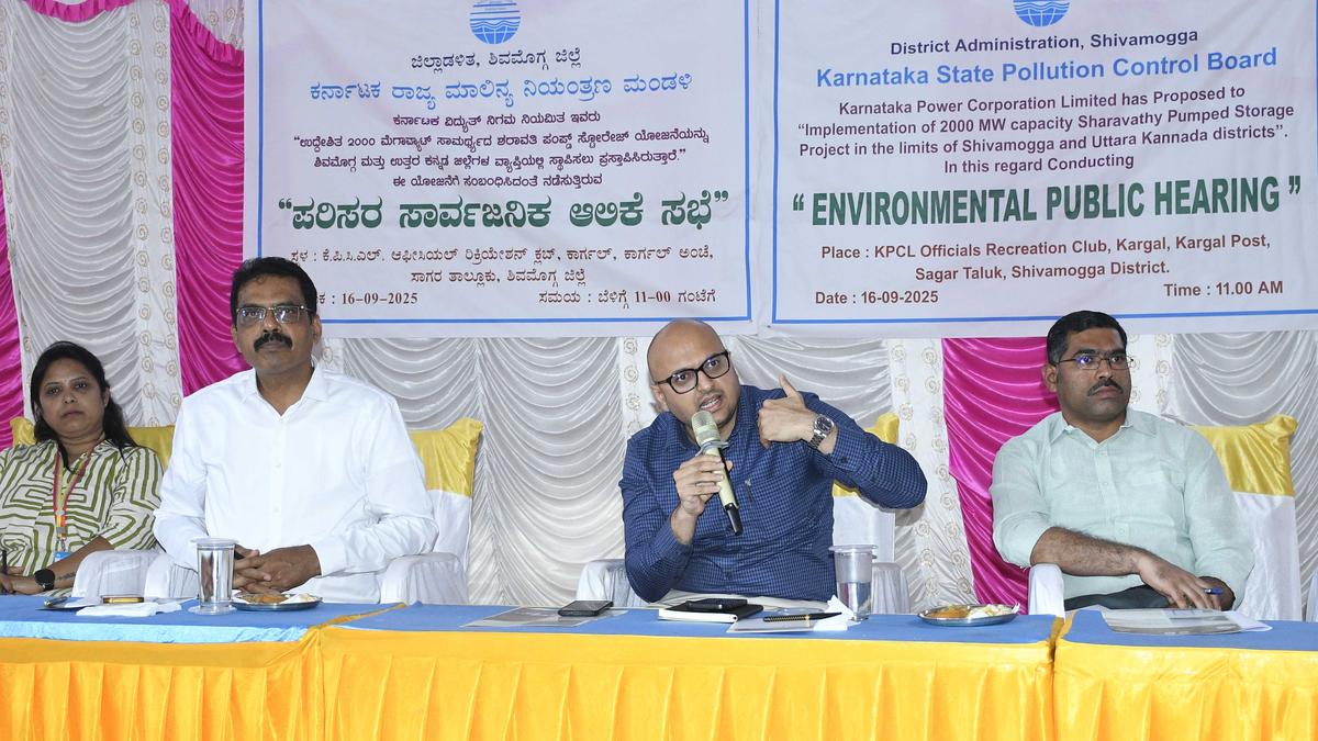 Sharavathi Pumped Storage Project opposed at environmental public ...