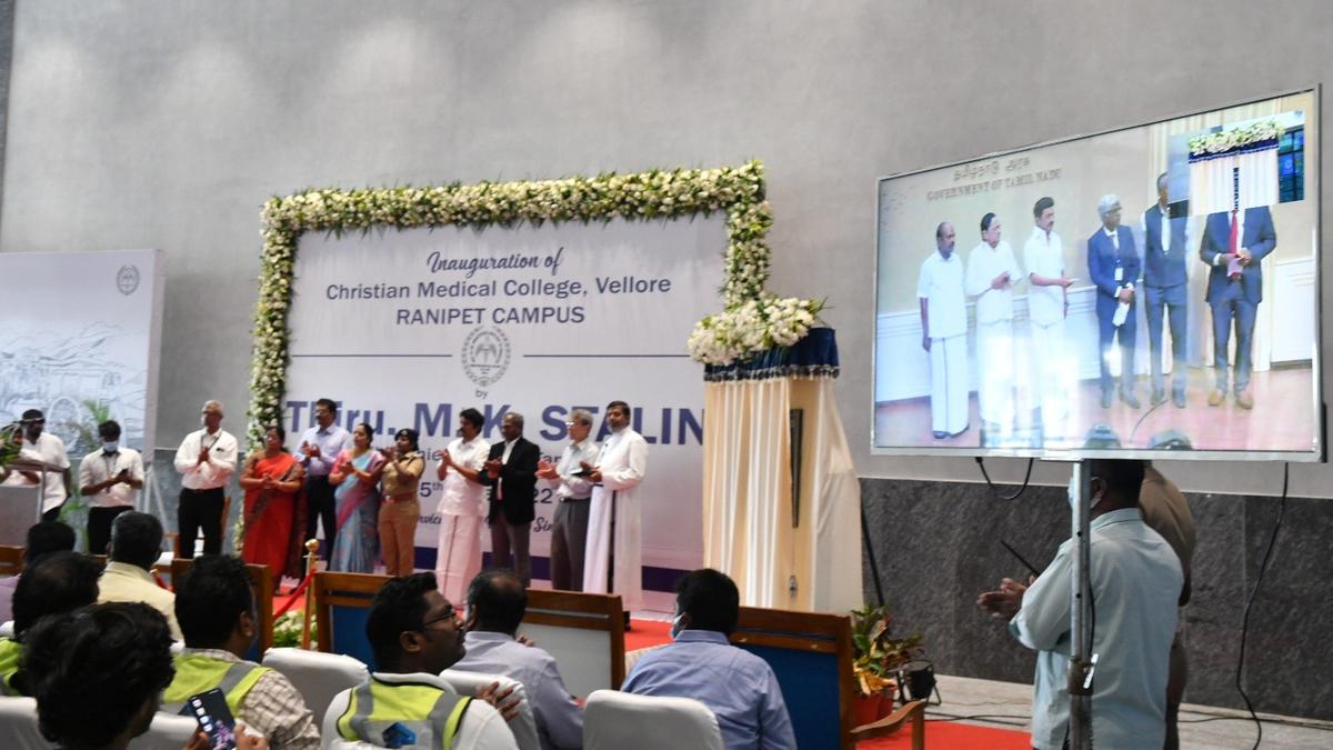 Stalin inaugurates CMC’s Ranipet campus - The Hindu