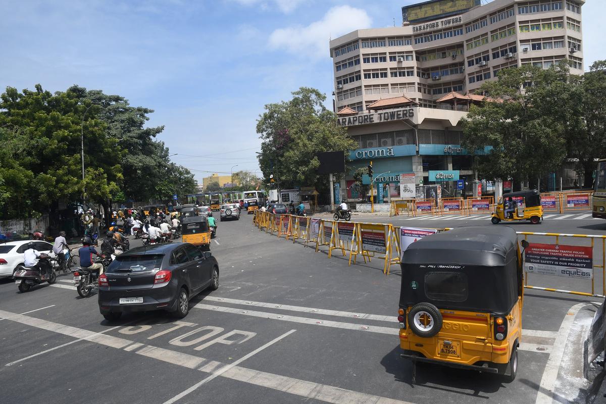 Anna Salai made one-way near Tarapore Towers - The Hindu