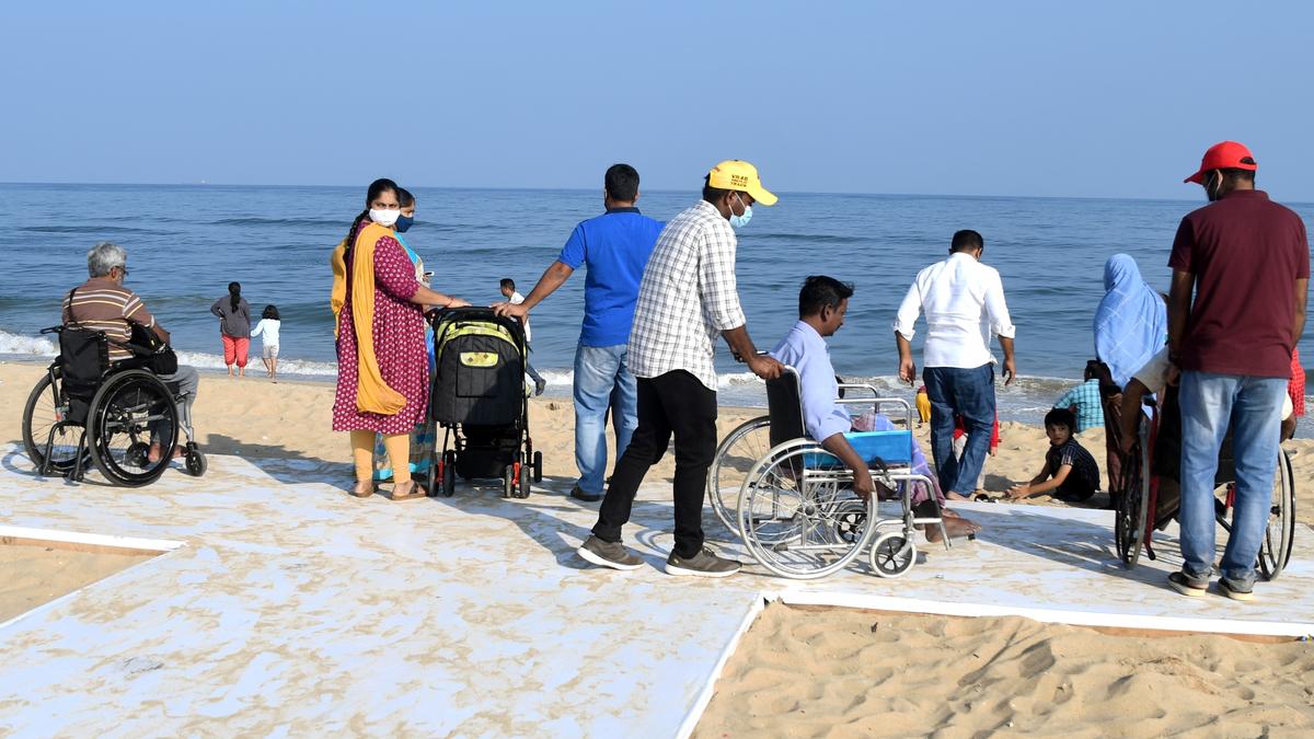 Work on accessible pathway in Marina Beach to start soon - The Hindu