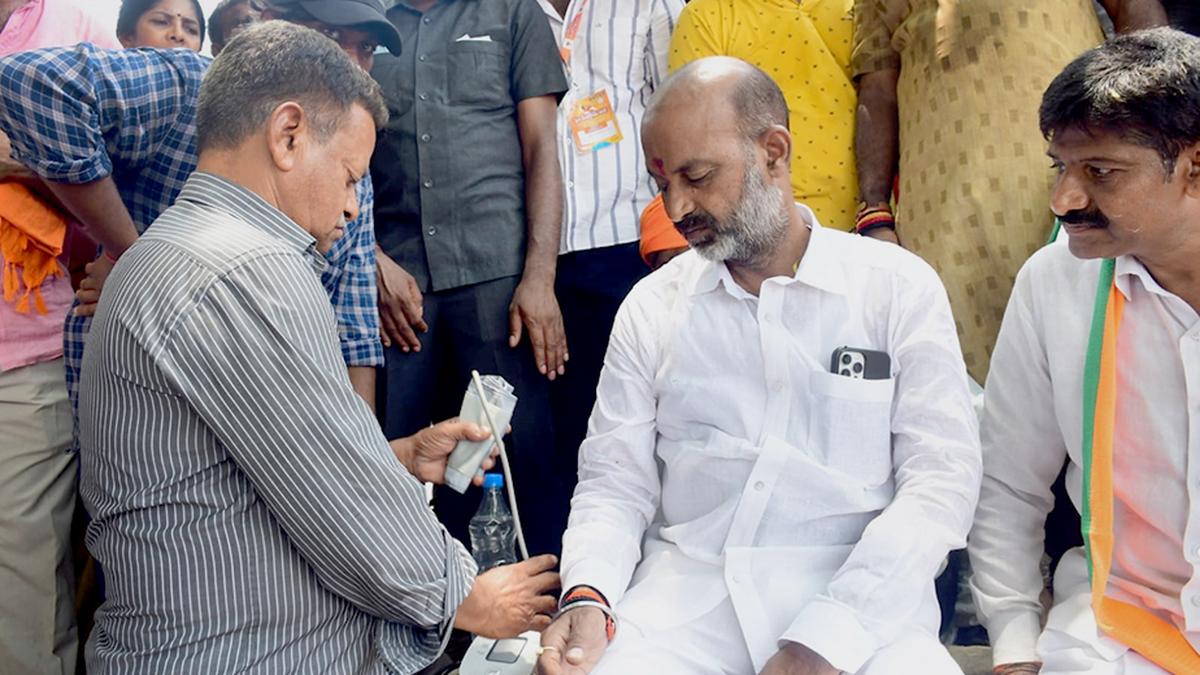 Bandi indisposed but to continue walkathon - The Hindu