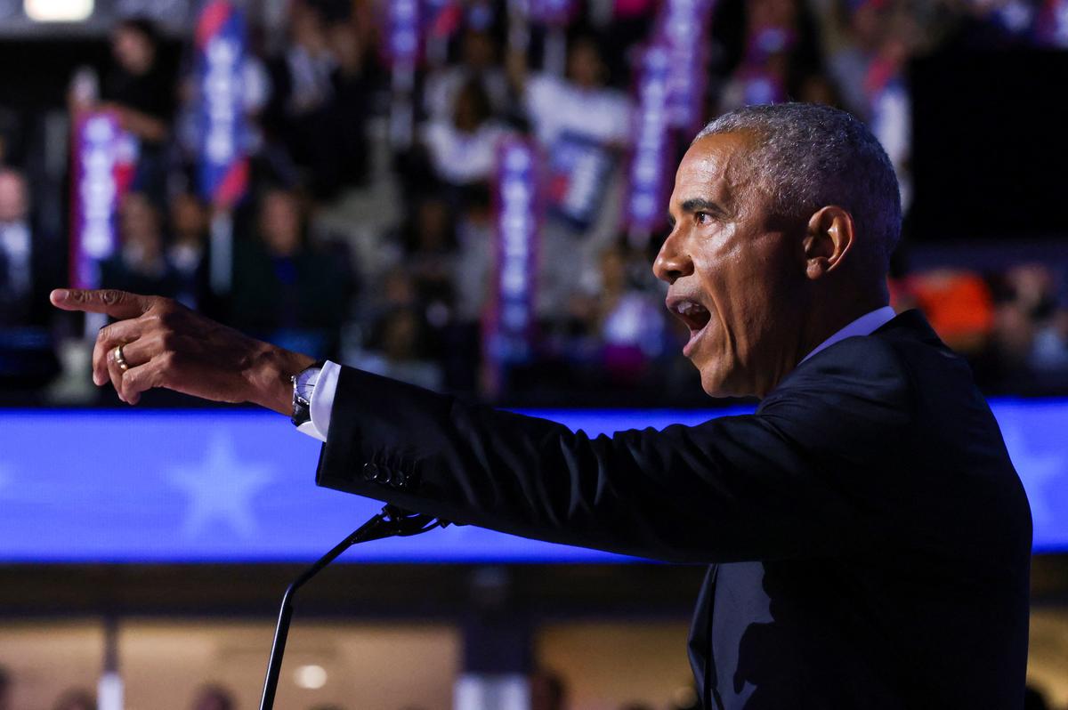 Barack Obama gives rousing endorsement for Kamala Harris at DNC; warns ...