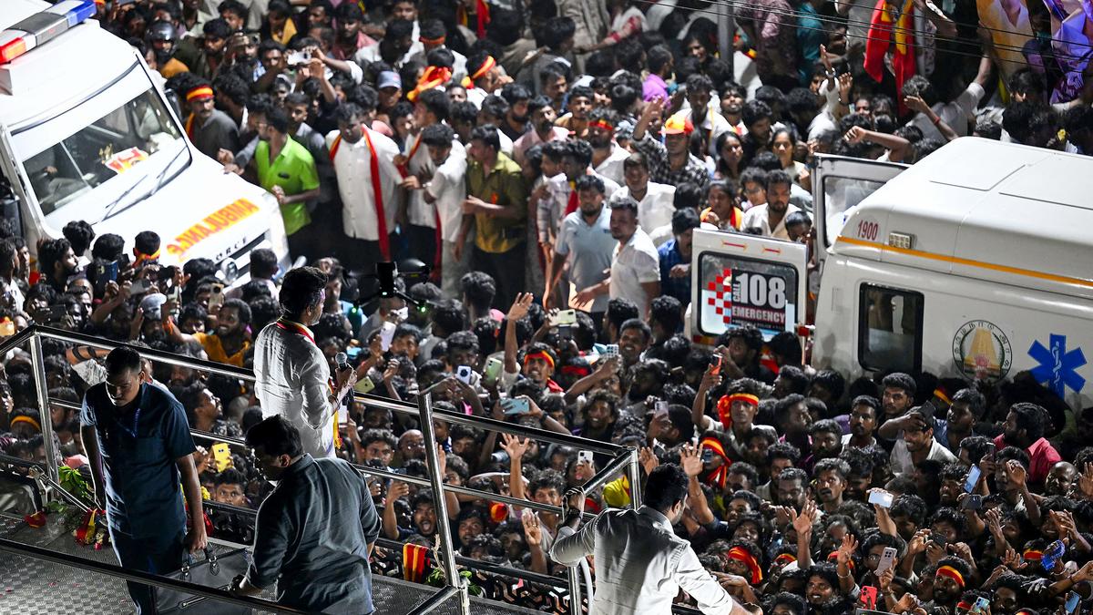 At least 39 dead in stampede at actor Vijay’s rally in Karur - The Hindu