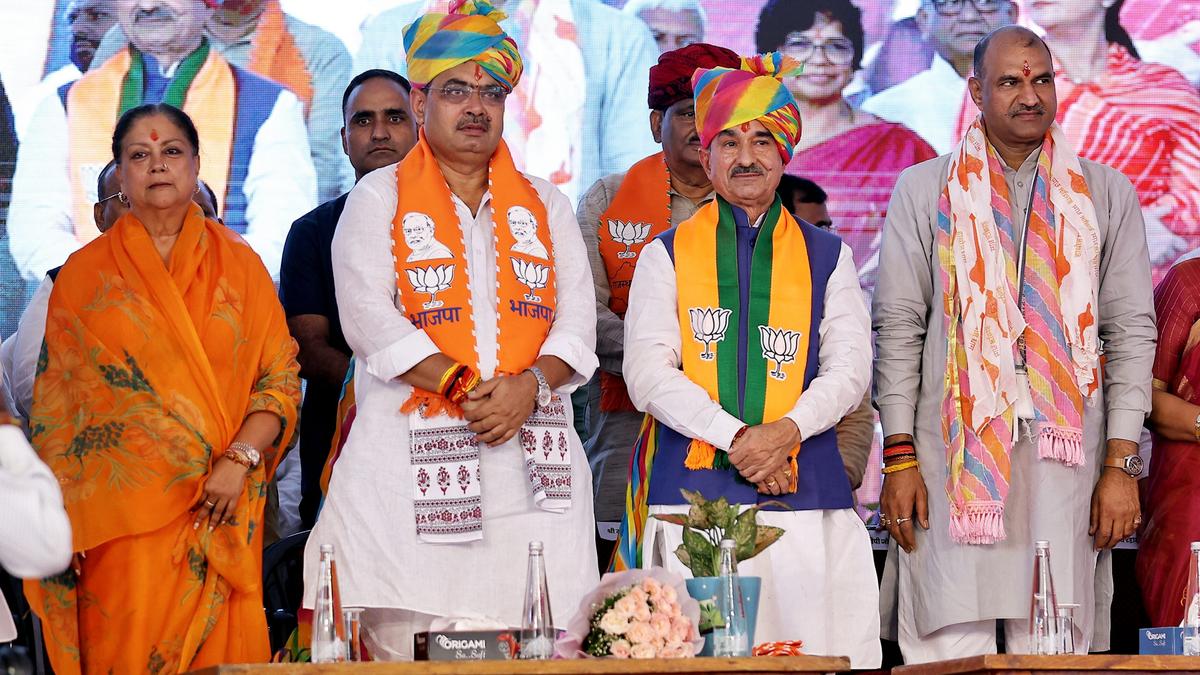 Madan Rathore assumes charge as Rajasthan BJP president - The Hindu