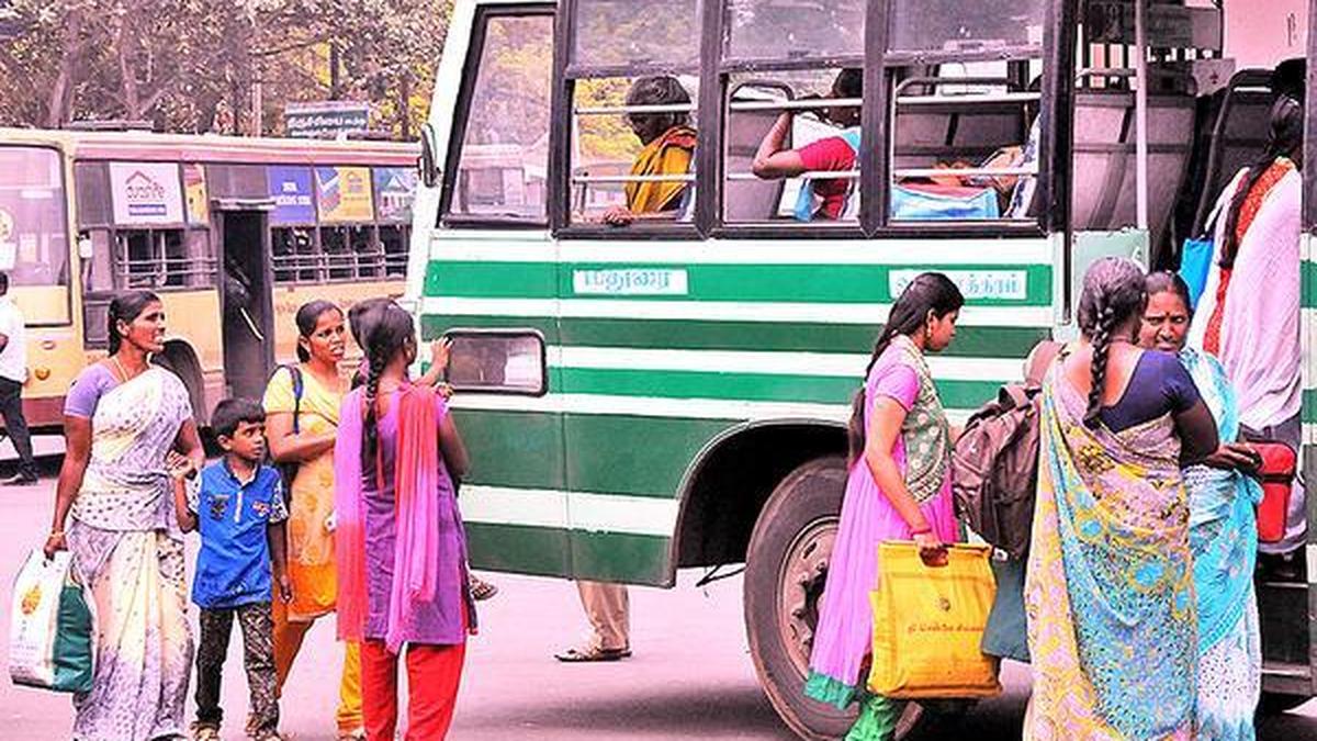 Temporary bus stand starts functioning - The Hindu