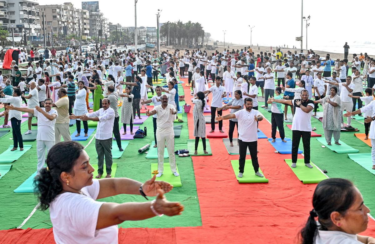 Yoga Village at Andhra University in Visakhapatnam turns a beehive of ...
