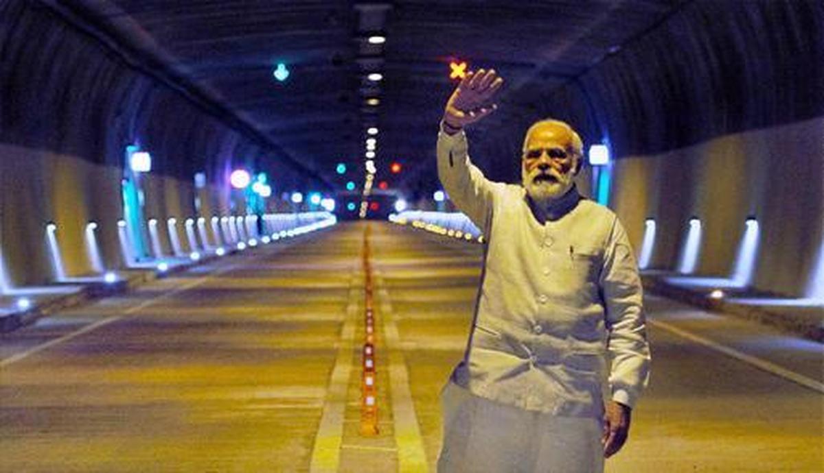 PM Modi inaugurates India's longest road tunnel in J&K - The Hindu