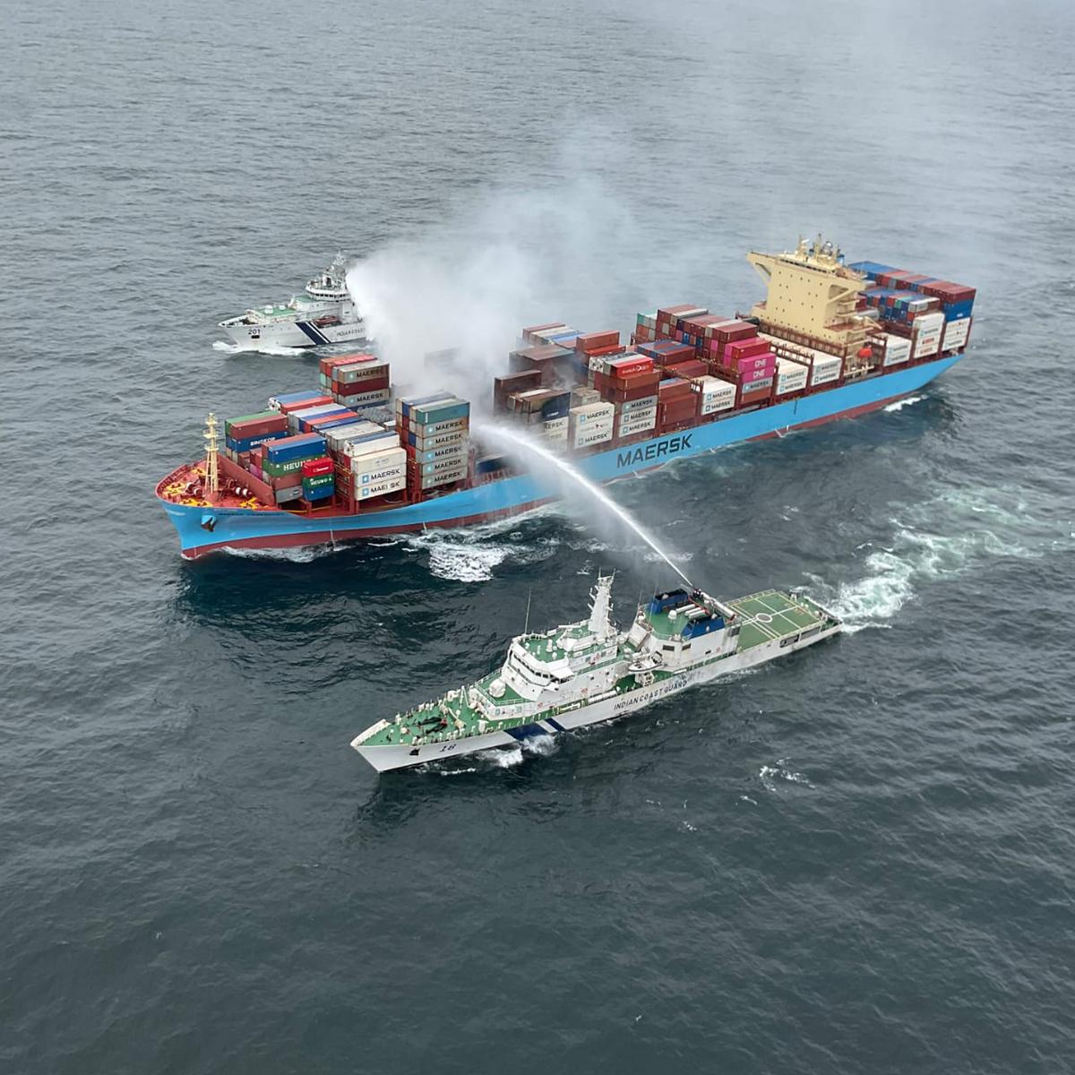 Fire on international cargo ship: Coastal districts asked to take ...