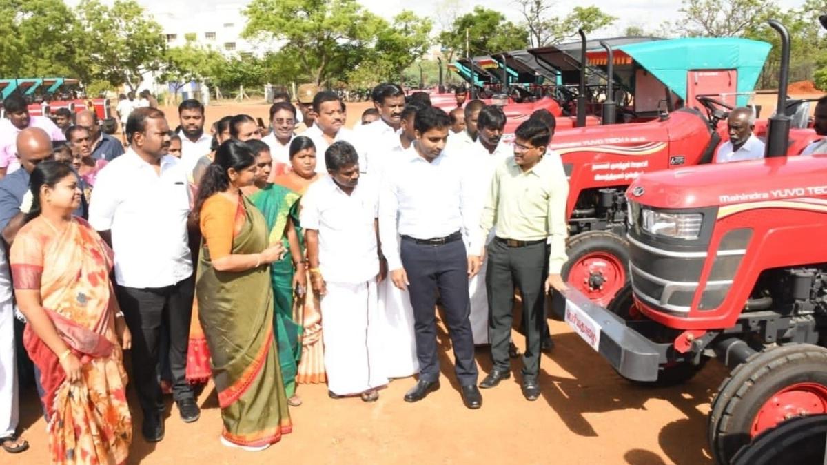 Kanimozhi MP presents 38 tractors to panchayat presidents to improve ...