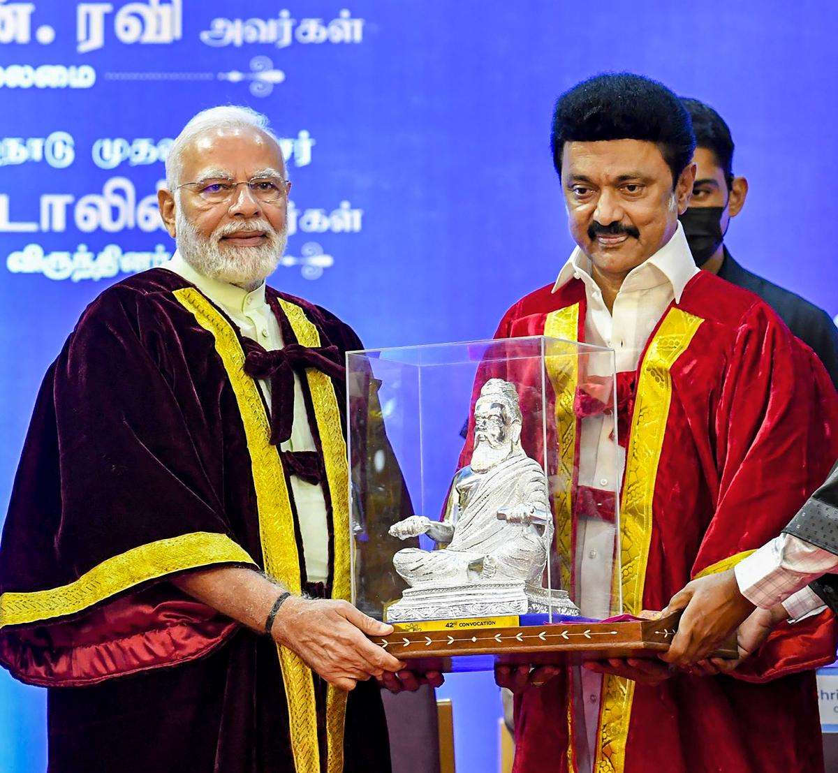Presence of Modi a big honour for graduands, says Stalin - The Hindu