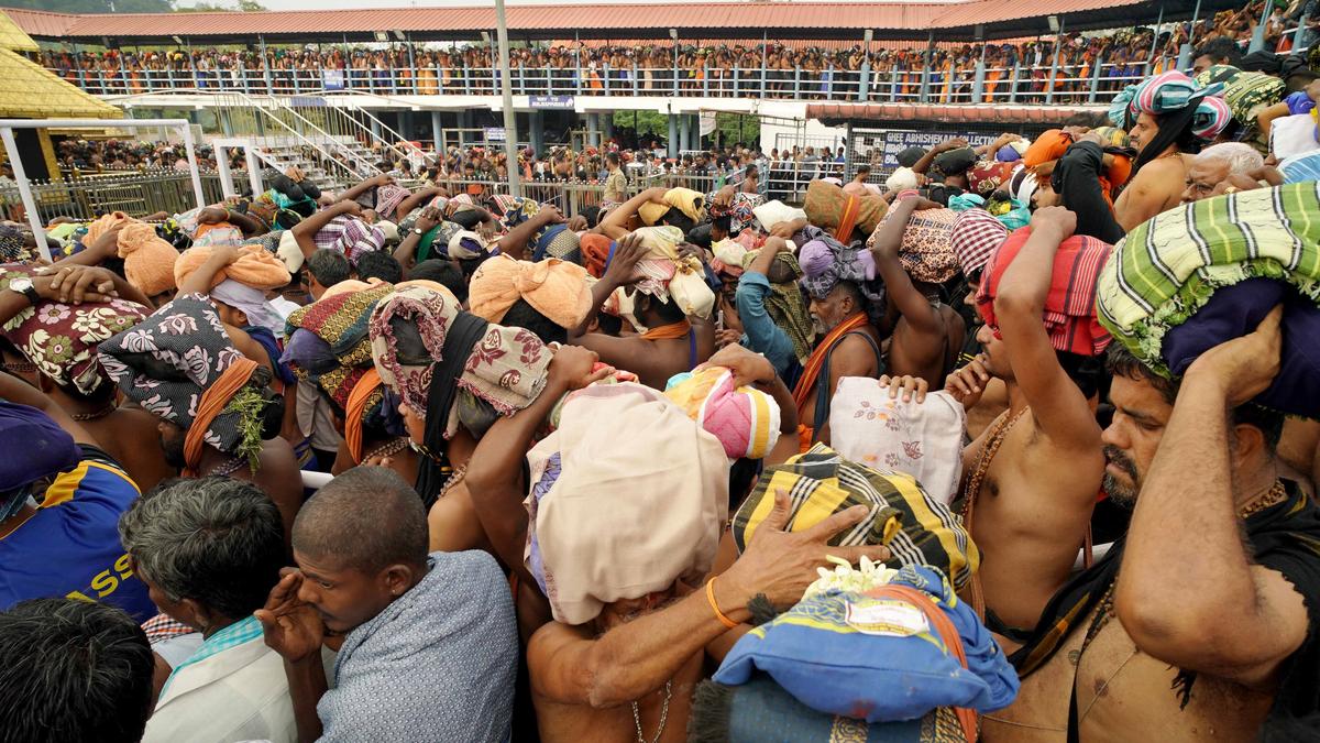 Sabarimala records a sharp surge in income - The Hindu