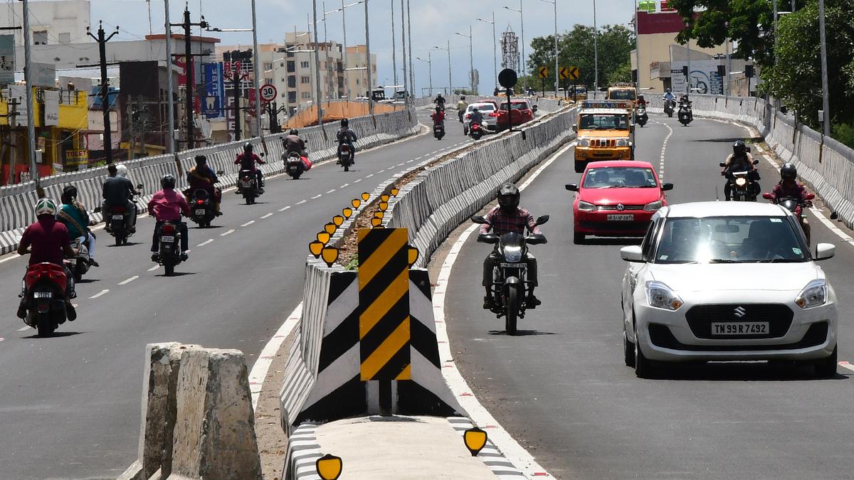 Road users demand opening of completed flyovers in Coimbatore city ...