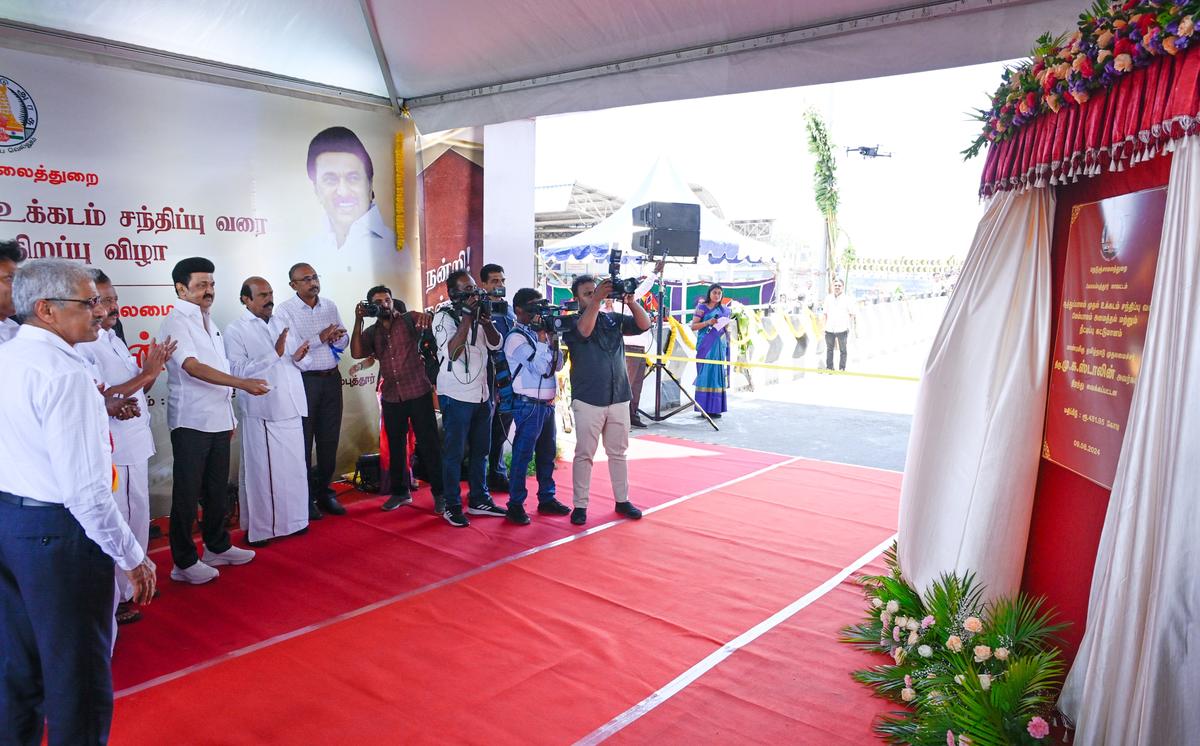 CM M.K. Stalin inaugurates Ukkadam flyover in Coimbatore - The Hindu