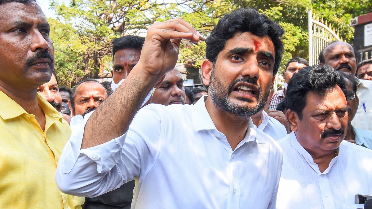 ‘Police booking cases against TDP leaders while sparing YSRCP leaders,’ alleges Lokesh - The Hindu