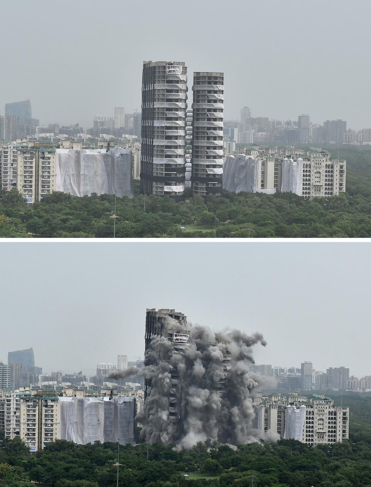 Noida Supertech twin towers demolition | Updates - The Hindu