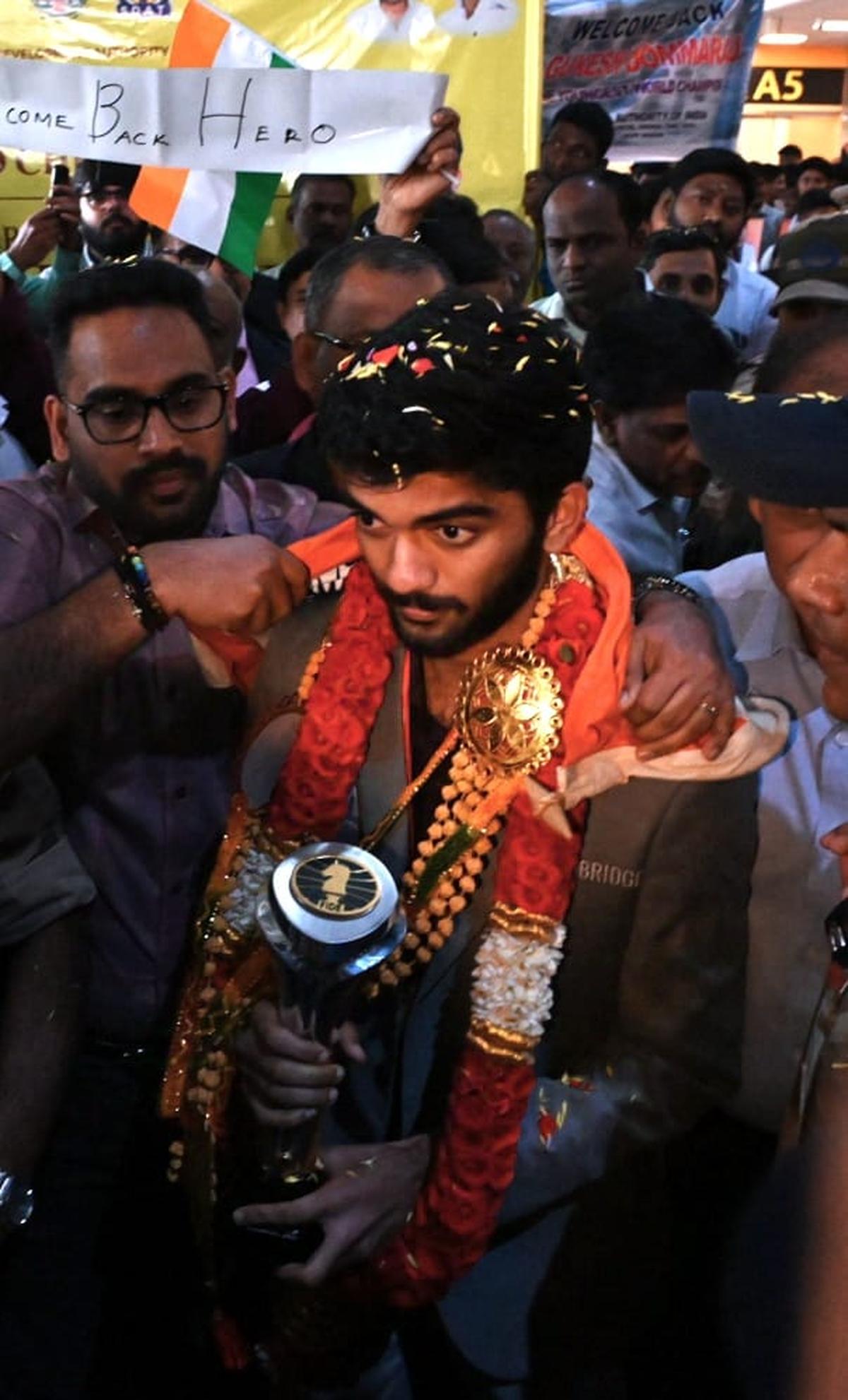 World Chess champion Gukesh arrives in Chennai to warm welcome - The Hindu