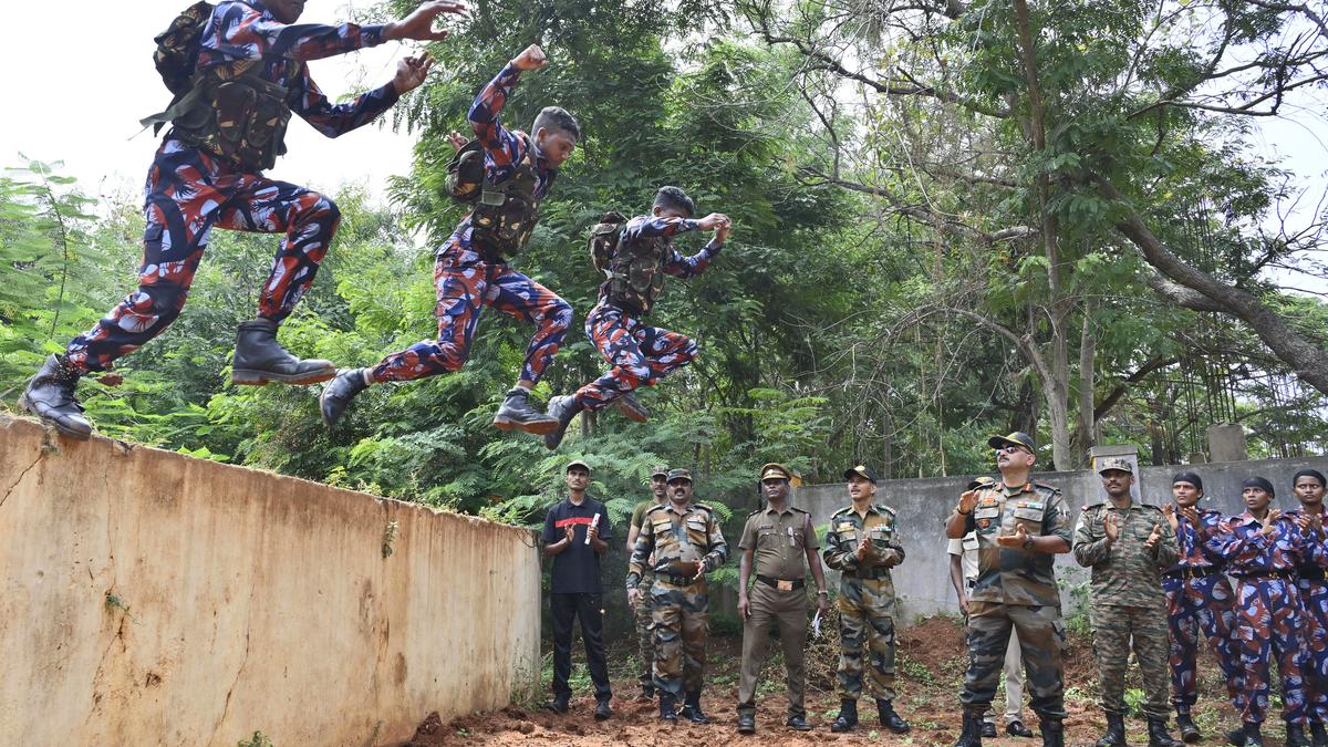 Obstacle training held as part of NCC camp in Puducherry - The Hindu