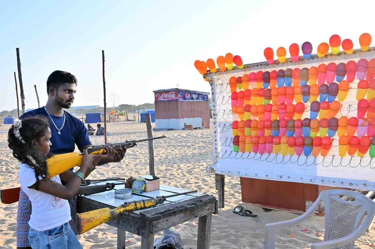 Life in the day of a balloon shooting stall proprietor at Marina beach ...