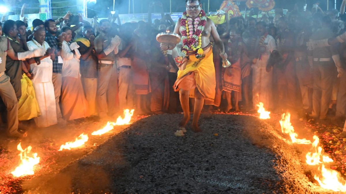 Devotees participate in kundam festival at Bannari Mariamman temple ...