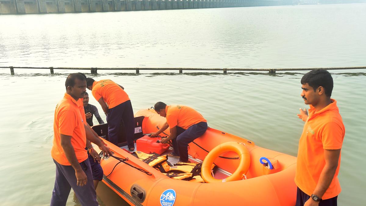 SDRF, NDRF teams positioned at ghats along Krishna during Dasara ...