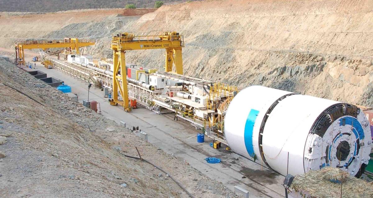Excavation works of Poola Subbaiah Veligonda Project’s tunnel two ...