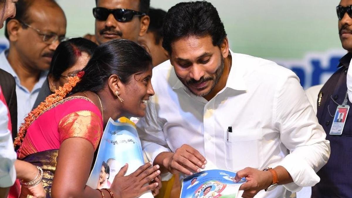 A.P. CM Jagan Mohan Reddy hands over 8,912 TIDCO houses to beneficiaries at Gudivada - The Hindu