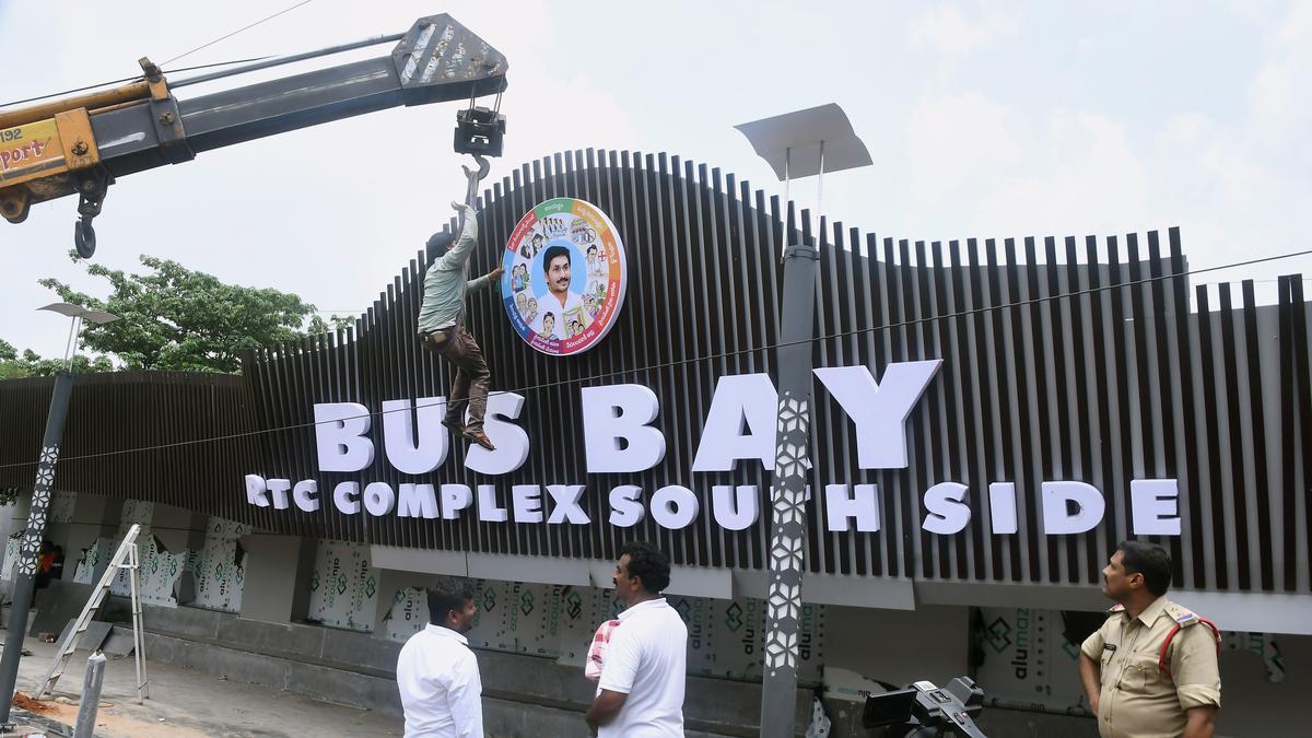 Roof of an under-construction bus shelter at RTC Complex tilts in ...