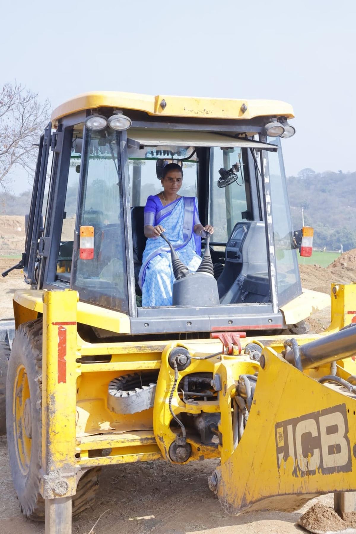 Defying stereotypes, Telangana woman becomes earthmover operator - The ...