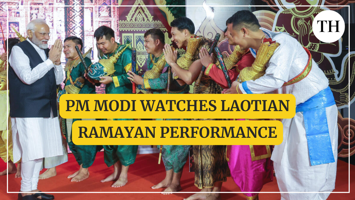 Watch: PM Modi watches local Ramayan performance in Laos - The Hindu