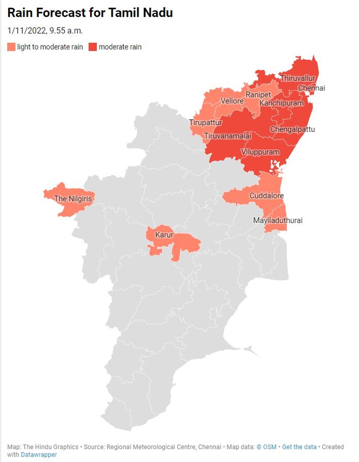 Tamil Nadu rains updates | Heavy to very heavy rain warning over 8 ...