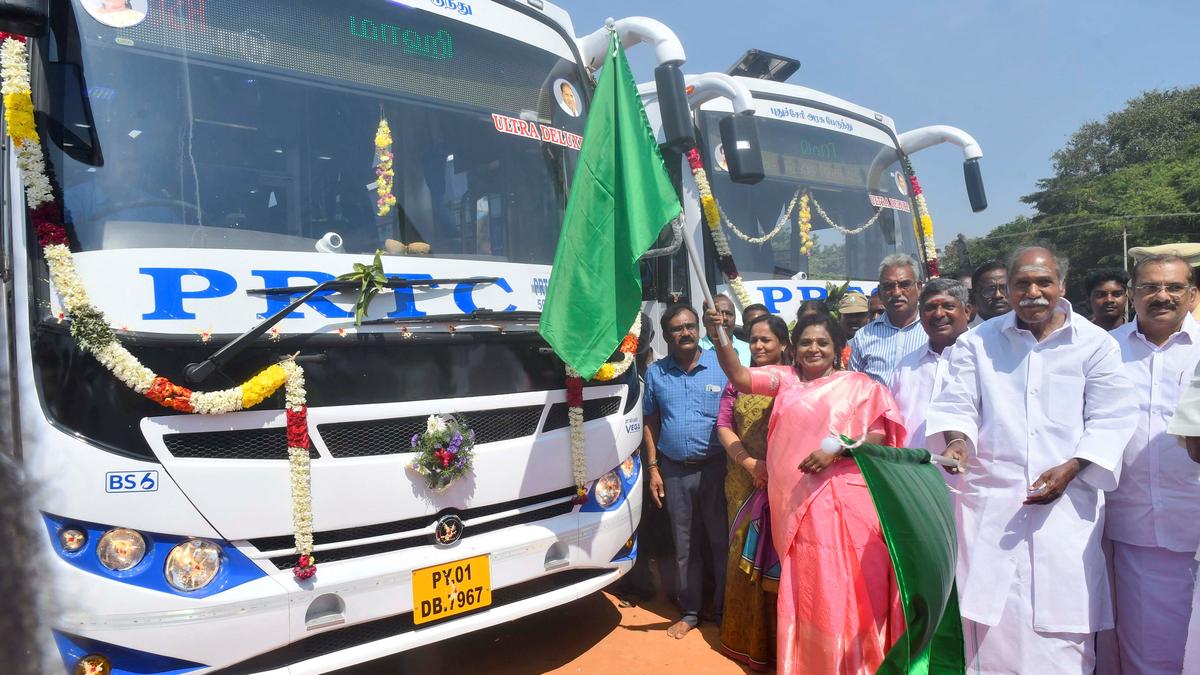 PRTC inducts 12 new buses, starts hop-on, hop-off service in Puducherry ...
