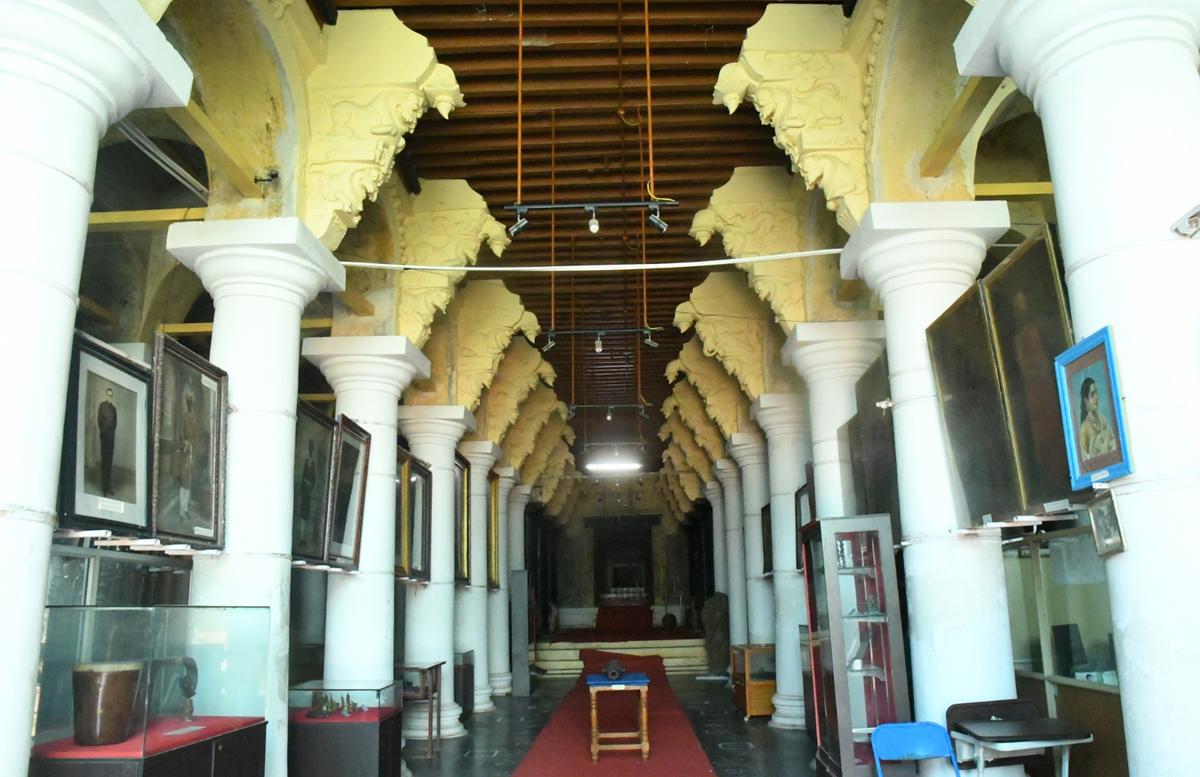 The exquisite murals in Ramalinga Vilas palace in Ramanathapuram are in ...