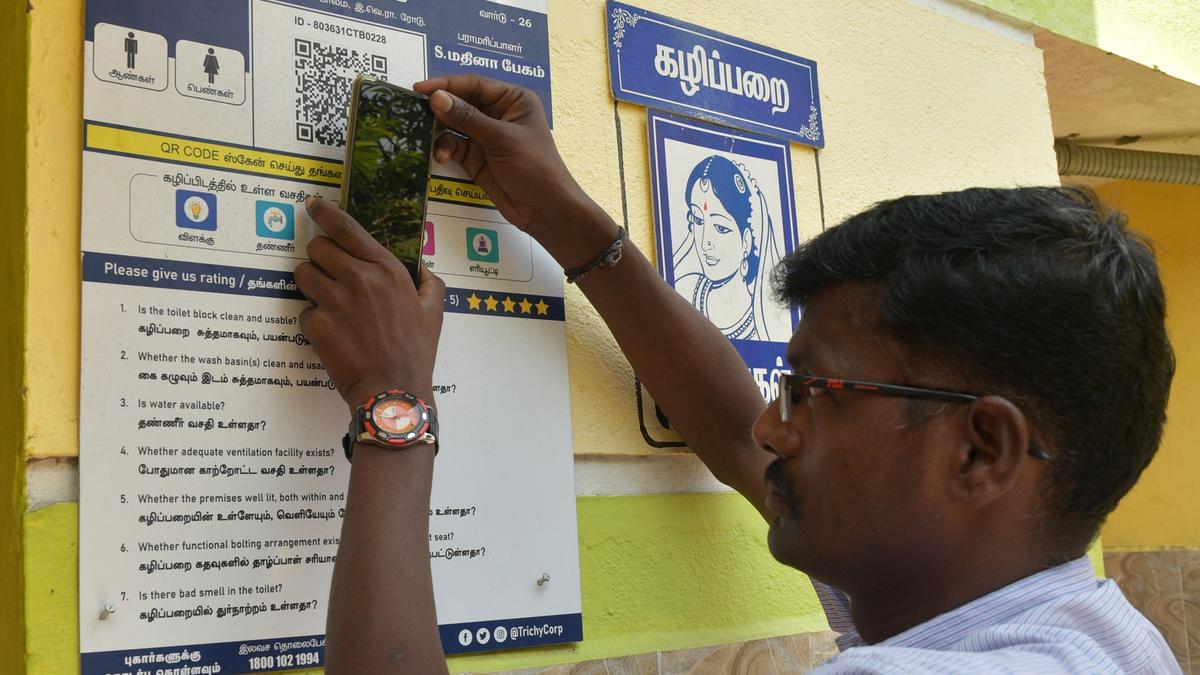 QR code shows the way to cleaner toilets in Tiruchi - The Hindu