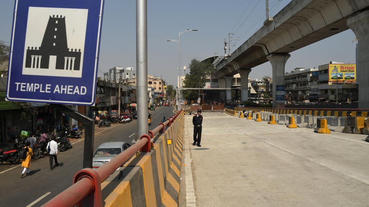 Ready in all respects, flyover launch stalled due to temple on exit way ...