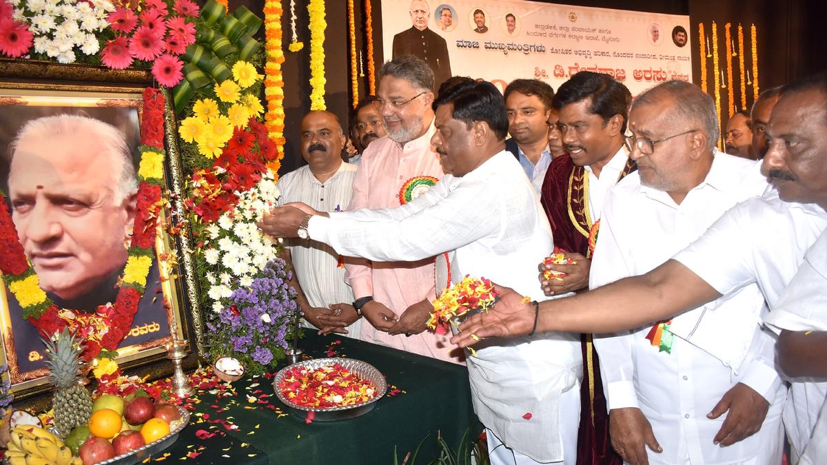 Devaraj Urs was a social reformer, says H.C. Mahadevappa - The Hindu