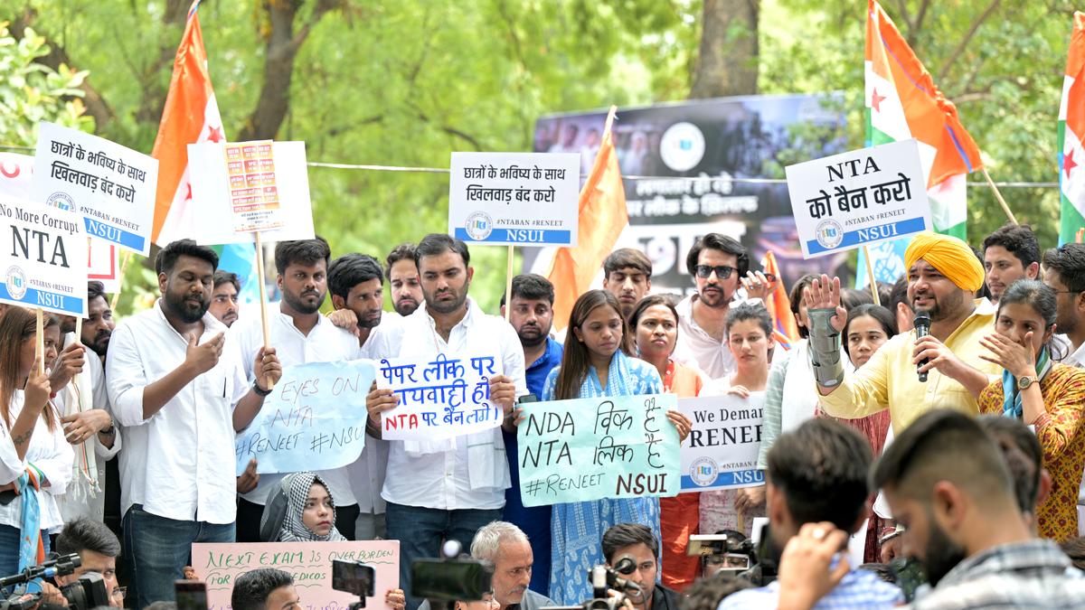 Police stop students from marching to Parliament amid NEET, UGC-NET row ...