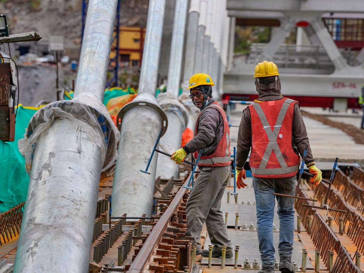 India’s first cable-stayed rail bridge nearing completion - The Hindu