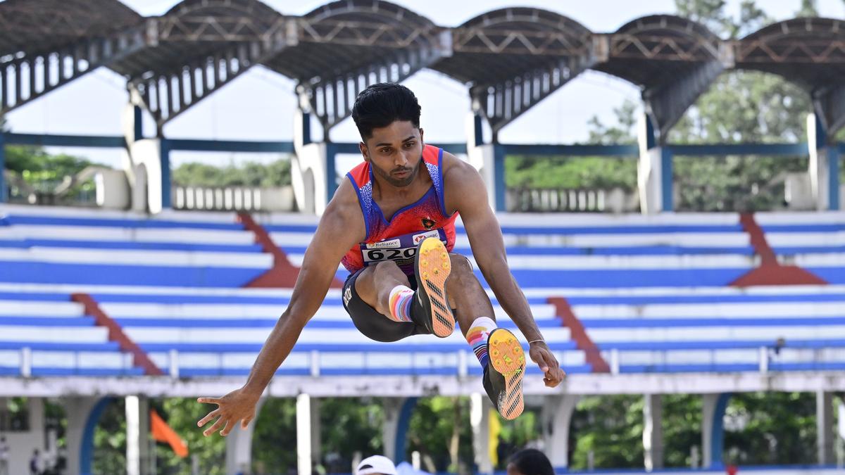 Arya leaps to gold in men’s long jump - The Hindu