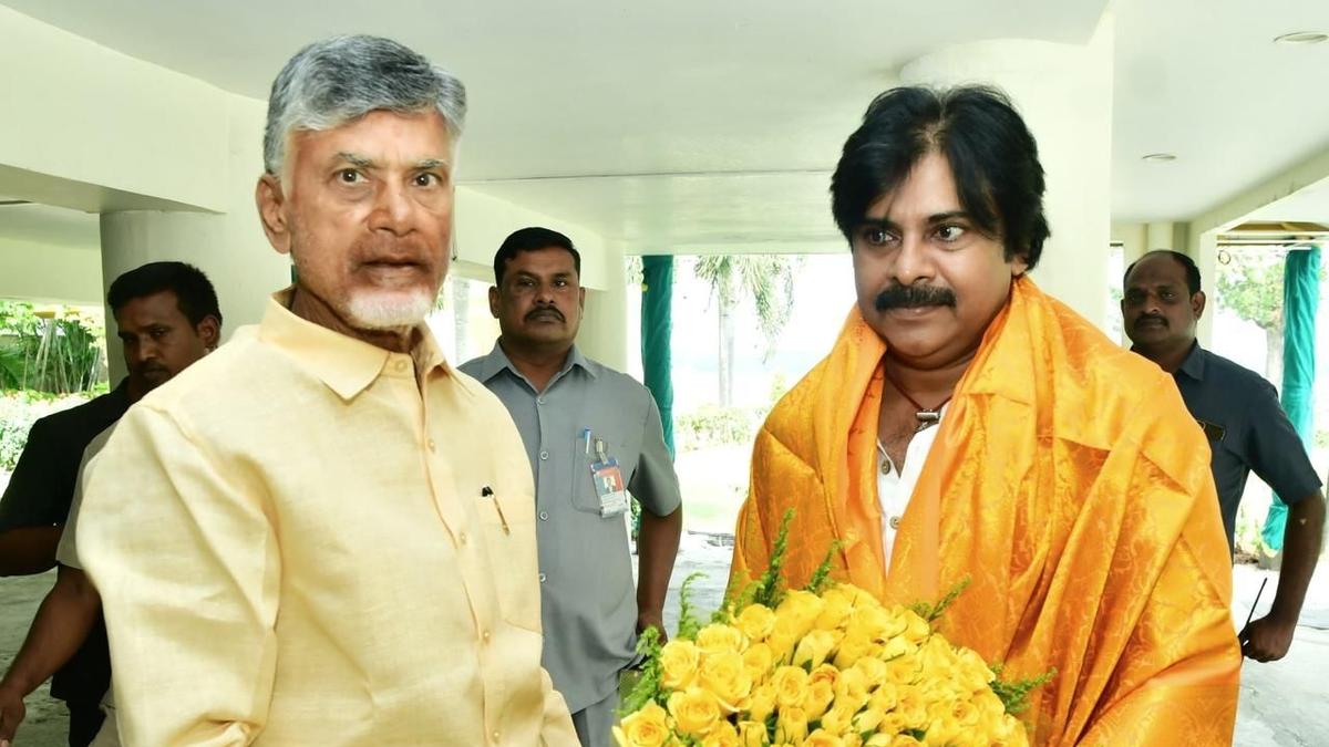 TDP chief Chandrababu Naidu and Pawan Kalyan discuss election preparedness - The Hindu