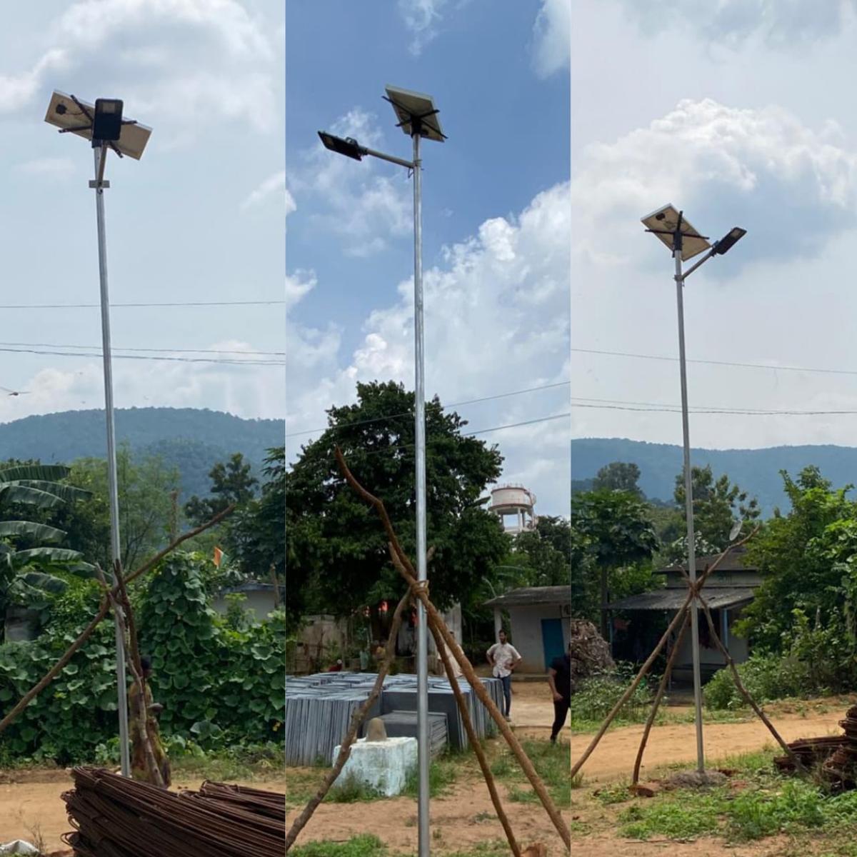 Student-run NGO provides streetlights to remote Chenchu hamlet - The Hindu