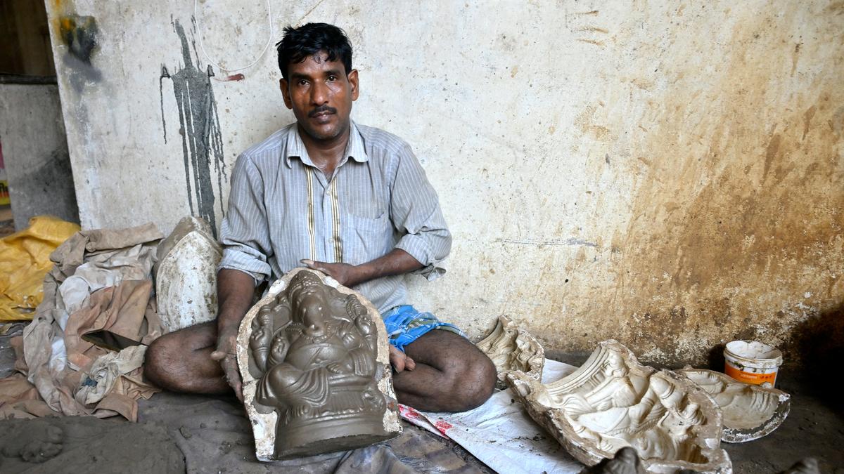 Life in the day of a clay idol-maker in Chennai - The Hindu
