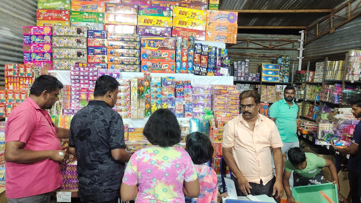 Regulations on sale, bursting of crackers announced - The Hindu