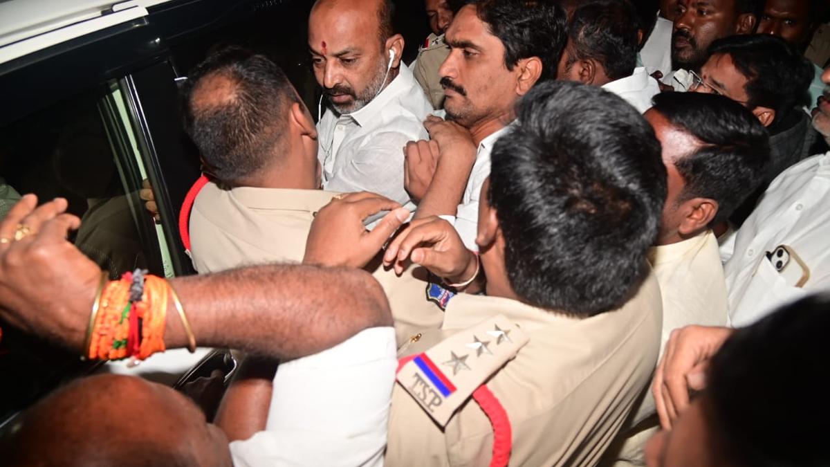 Bandi Sanjay arrested; permission denied for his padayatra and public ...