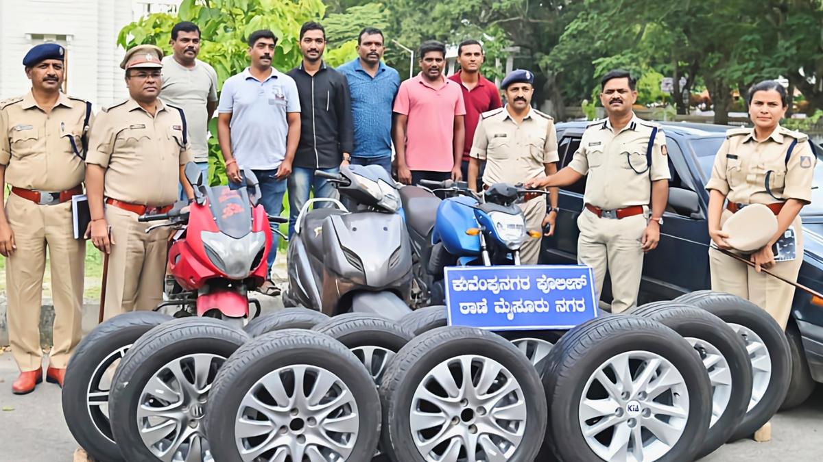 Police recover 12 tyres stolen from parked cars - The Hindu