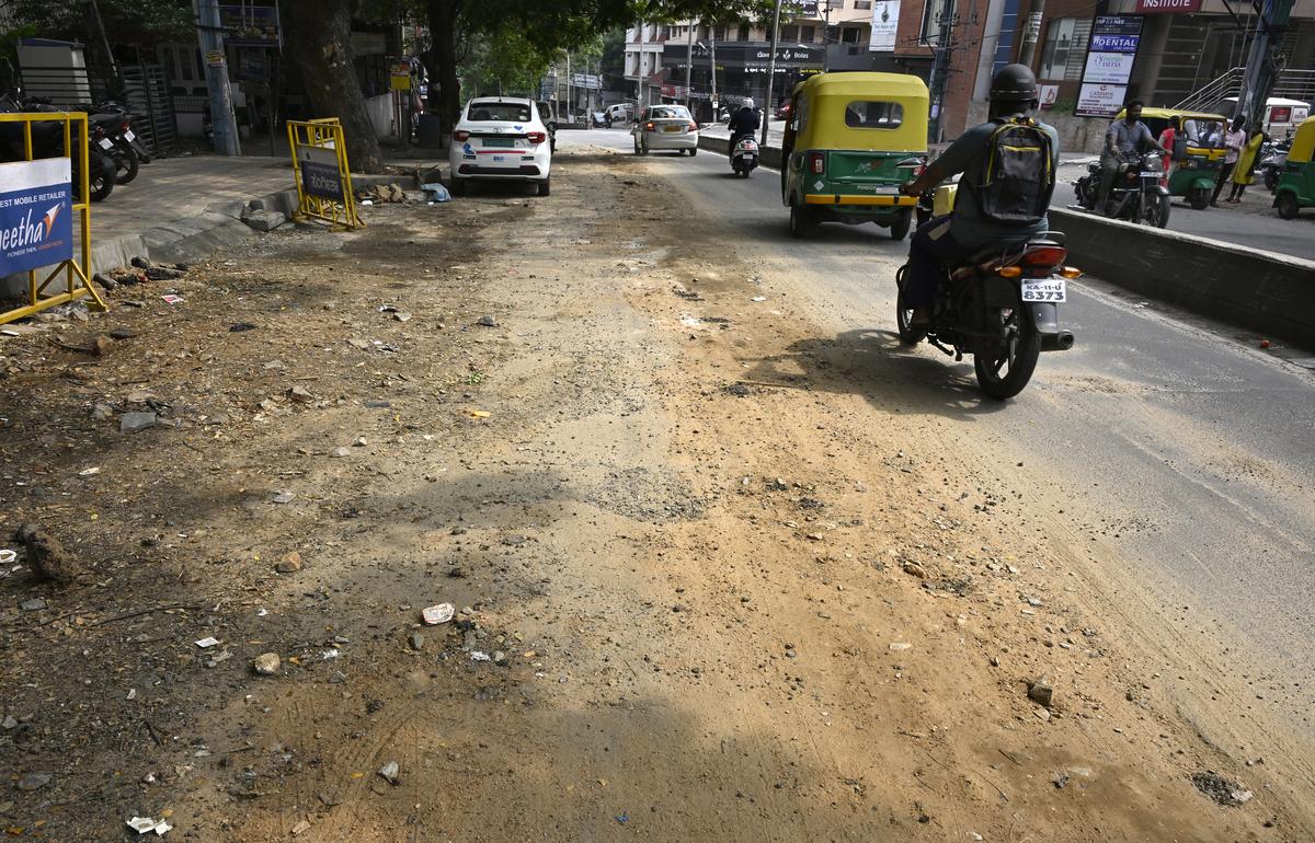 After rain, potholes resurface on Bengaluru roads - The Hindu